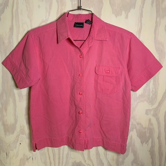 Bobbie Brooks | Tops | Vintage Bobbie Brooks Neon Pink Boxy Cropped ...